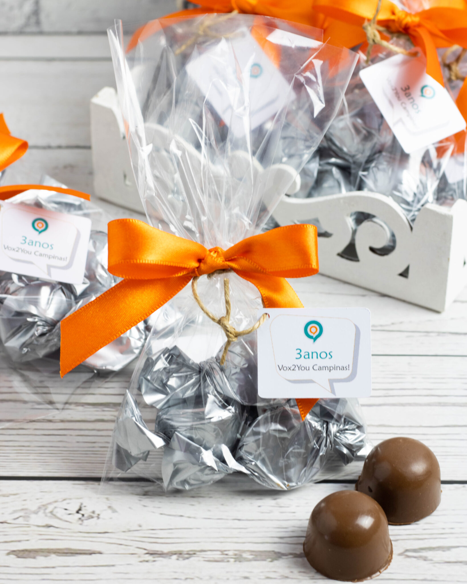 Embalagem com bombons personalizada